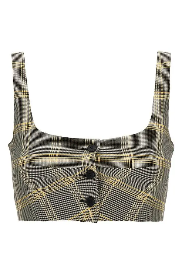 Marni Top Cropped Check - Multi