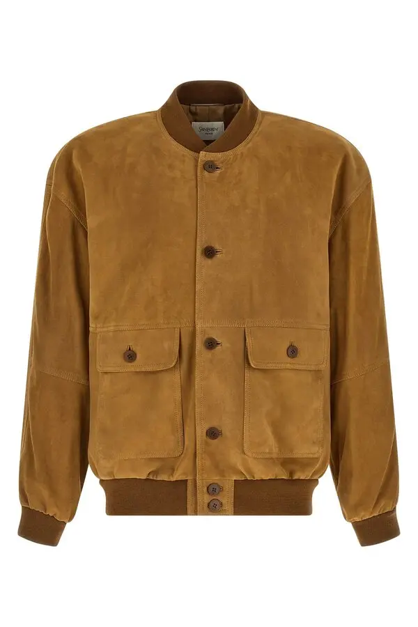 Saint Laurent Suede Bomber Jacket