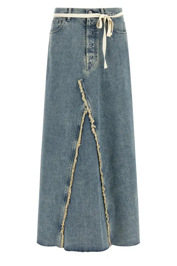 MAISON MARGIELA Raw Hem Denim Skirt
