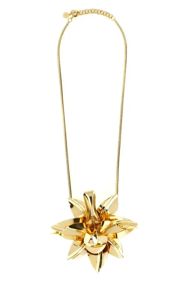 Rabanne Flower Pendant Necklace - Gold