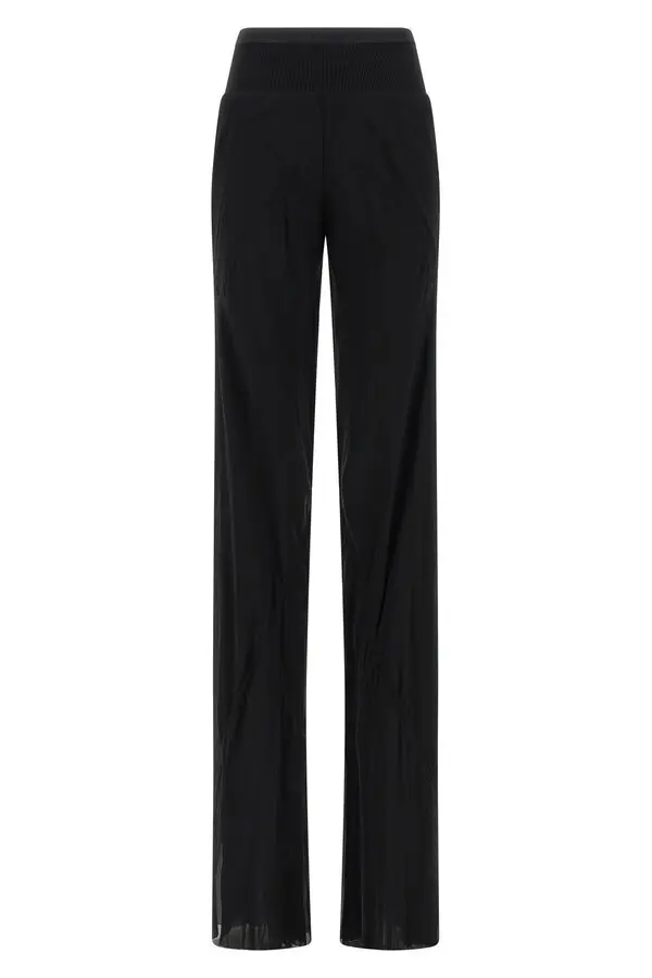 Rick Owens Bias Silk Georgette Trousers - Black