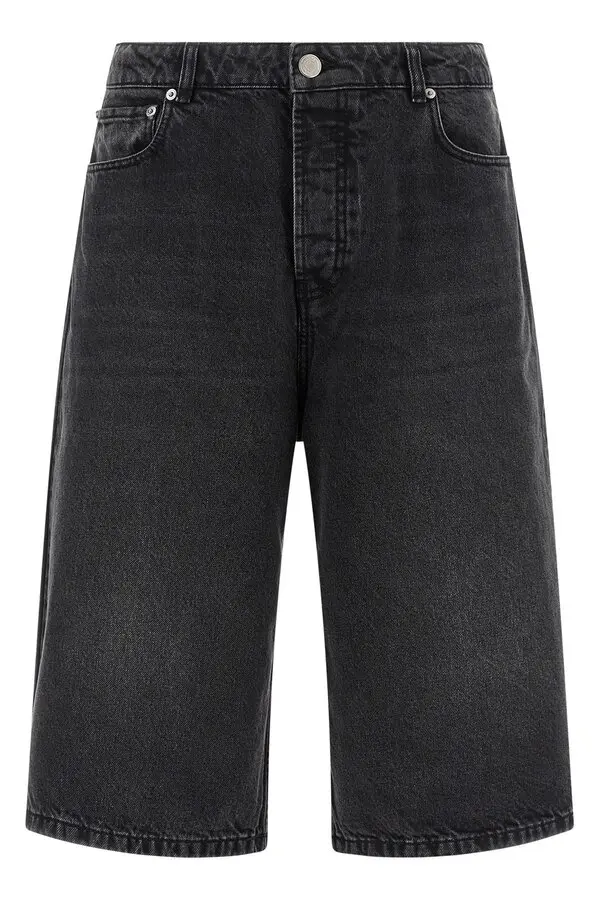 AMI Paris Denim Bermuda Shorts - Black