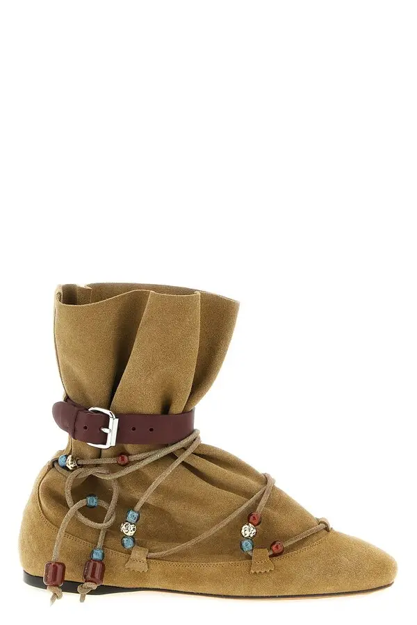 Isabel Marant Étoile Letiz Suede Ankle Boots - Beige