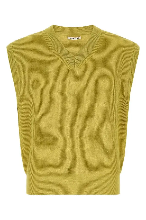 Auralee Ribbed Knit Vest
