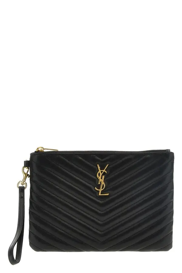 Saint Laurent Cassandre' Clutch - Black
