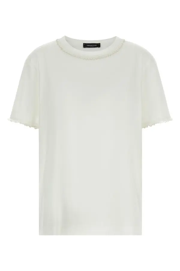 Fabiana Filippi Embellished Cotton Jersey T-shirt