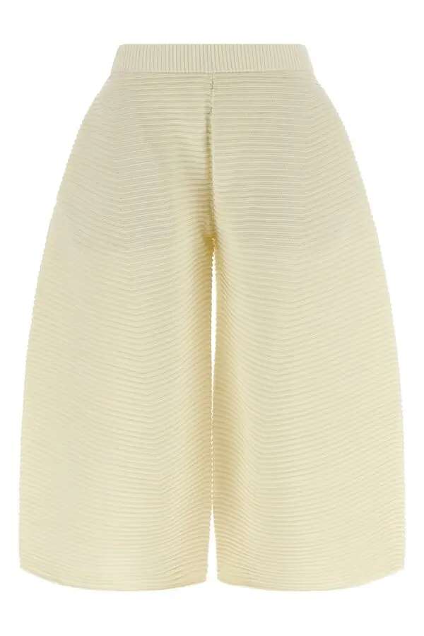 Issey Miyake Corrugated Knit Cropped Pants