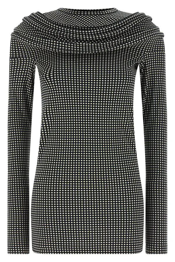 Junya Watanabe Sculptural Polka Dot Mini Dress - White/black