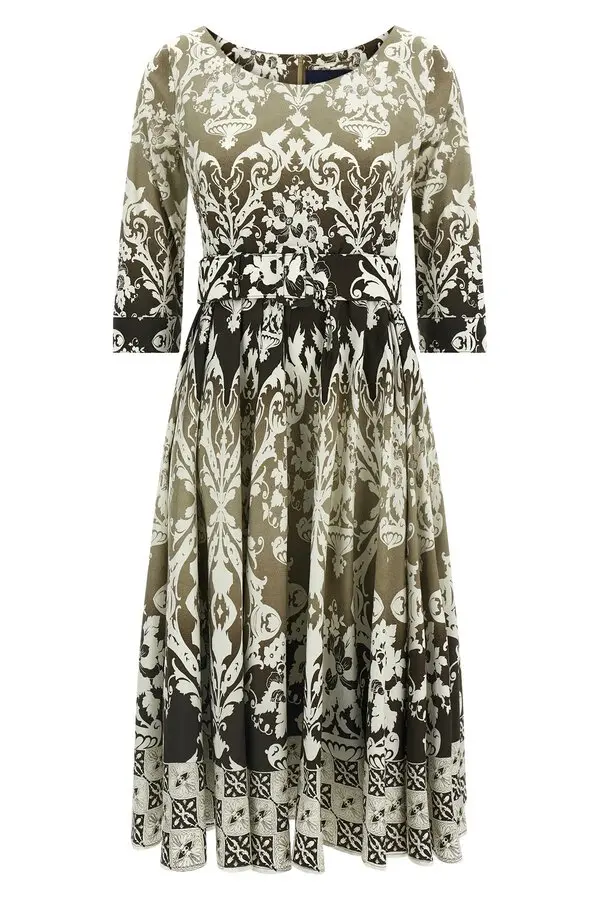 Samantha Sung Abelia Printed Cotton Midi Dress