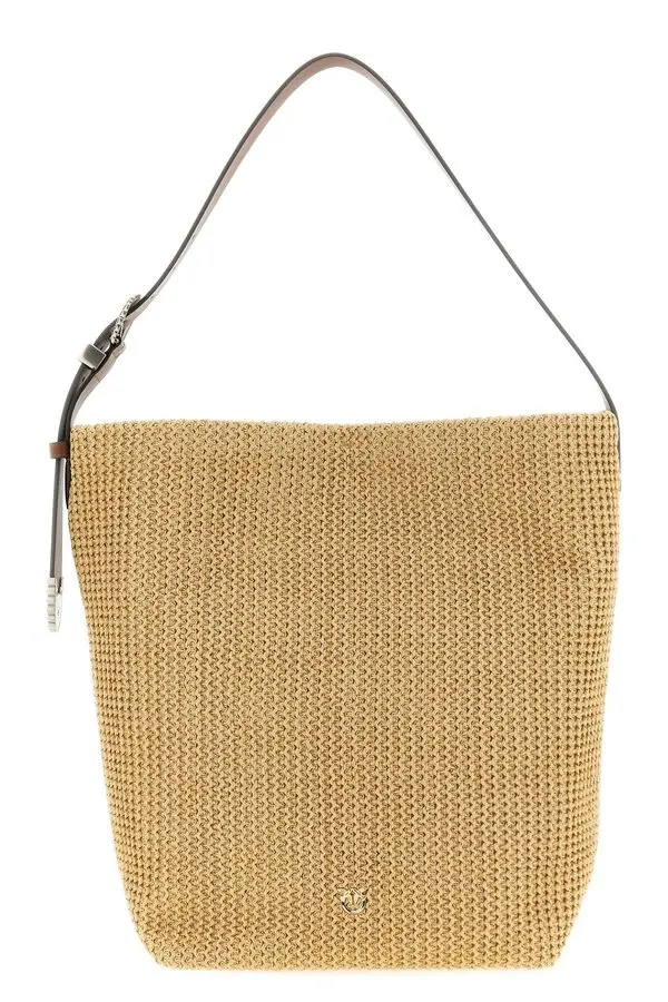 Pinko Raffia Bucket - Beige