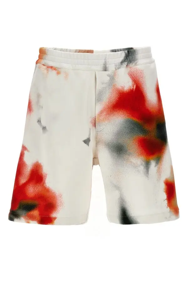 Alexander McQueen Obscured Flower Bermuda Shorts - Multi