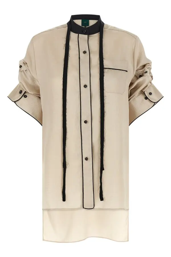 MAISON JEJIA Berta Crinkled Satin-effect Shirt