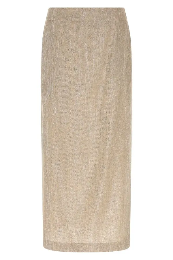 Peserico Lamé Thread Midi Skirt
