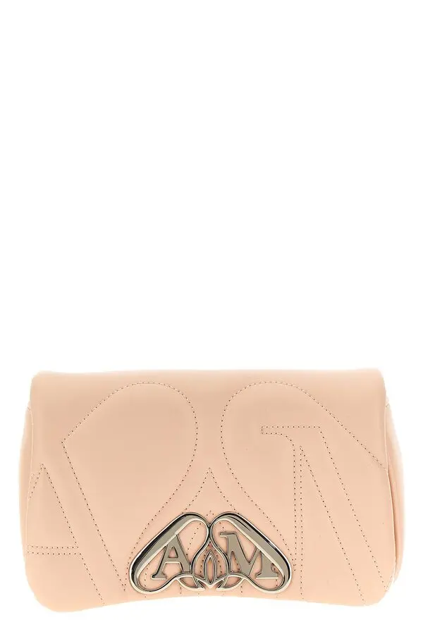 Alexander McQueen The Mini Seal Crossbody Bag - Beige