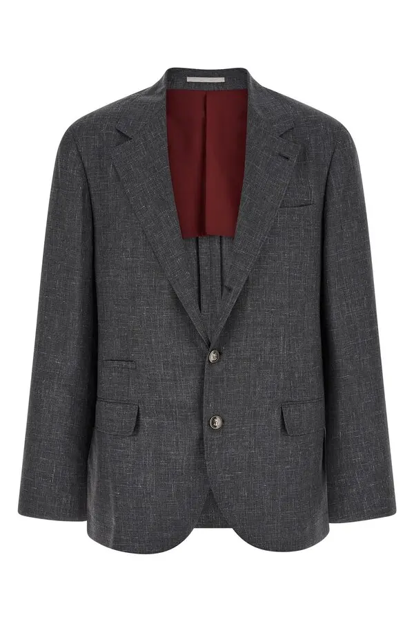 Brunello Cucinelli Blazer Flamed Canvas Blazer