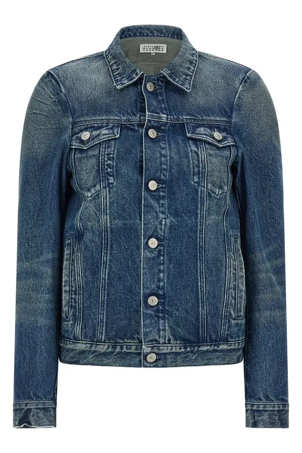 MAISON MARGIELA Numeric Signature Denim Jacket - Blue