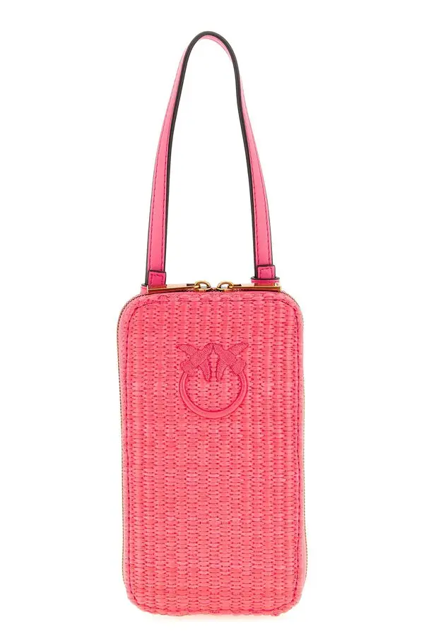 Pinko Raffia Smartphone Holder - Fuchsia
