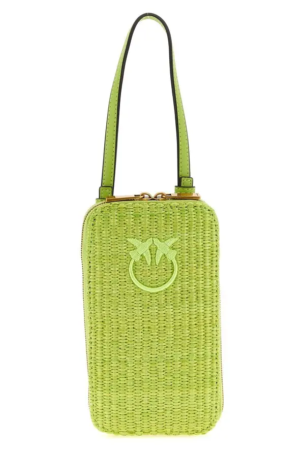 Pinko Raffia Smartphone Holder - Green