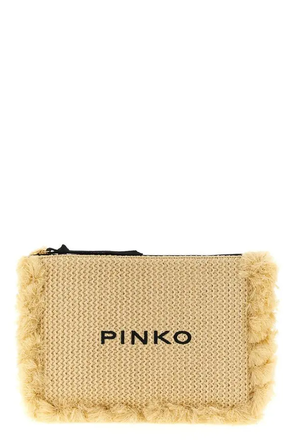 Pinko Raffia Clutch