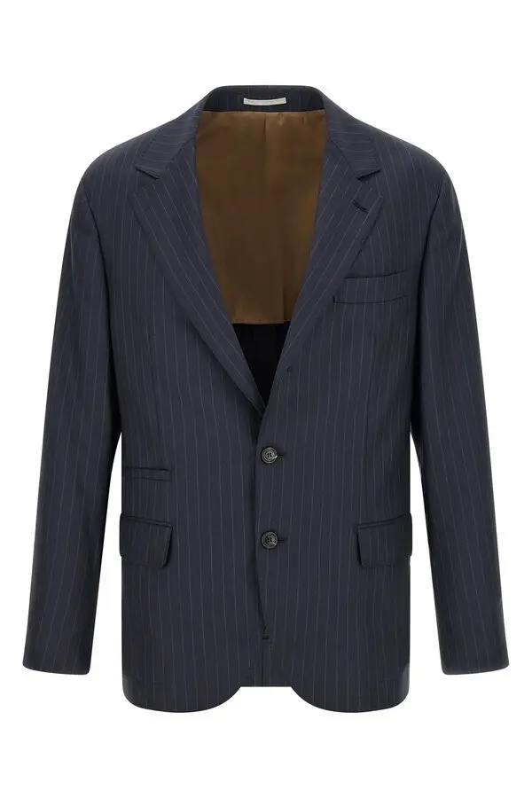 Brunello Cucinelli Pinstripe Batavia Blazer