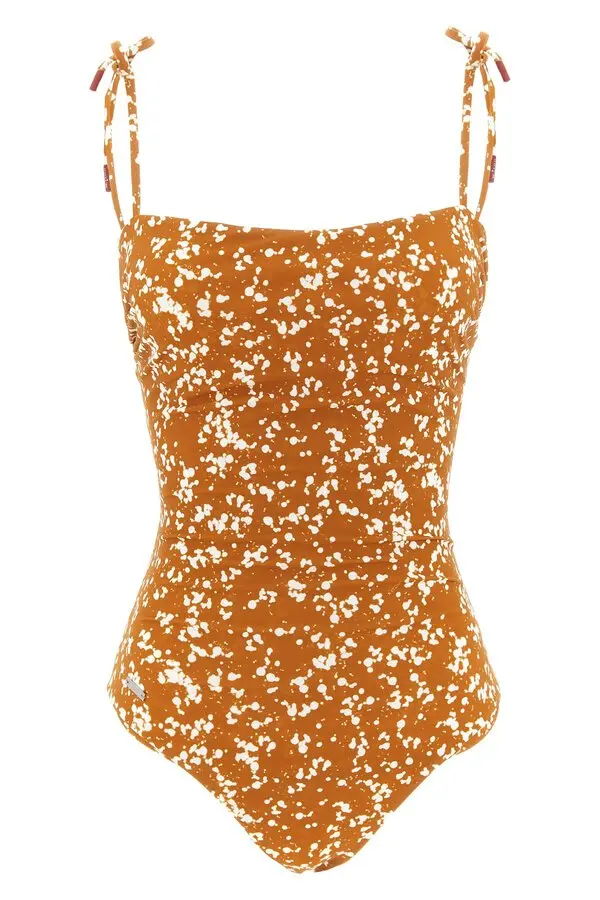 Kiton Off-the-shoulder One-piece Swimsuit - Brown