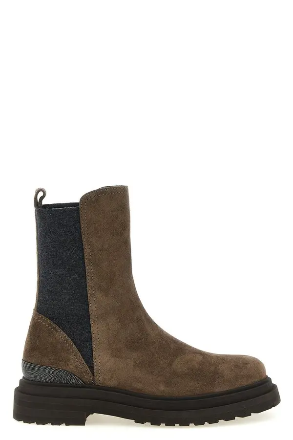 Brunello Cucinelli Suede Ankle Boots - Brown