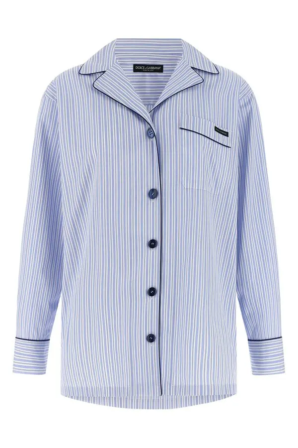 Dolce & Gabbana Striped Poplin Pajama Shirt