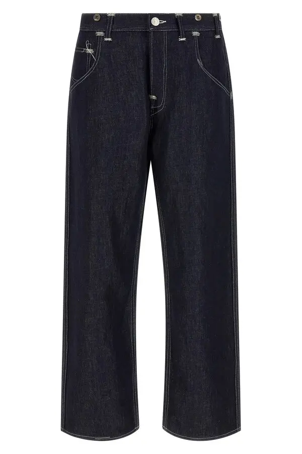 Junya Watanabe X Levi's Cotton And Linen Blend Denim Jeans