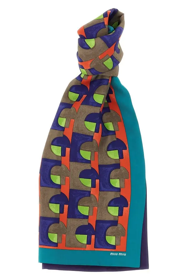 Miu Miu Medium Silk Scarf - Multi