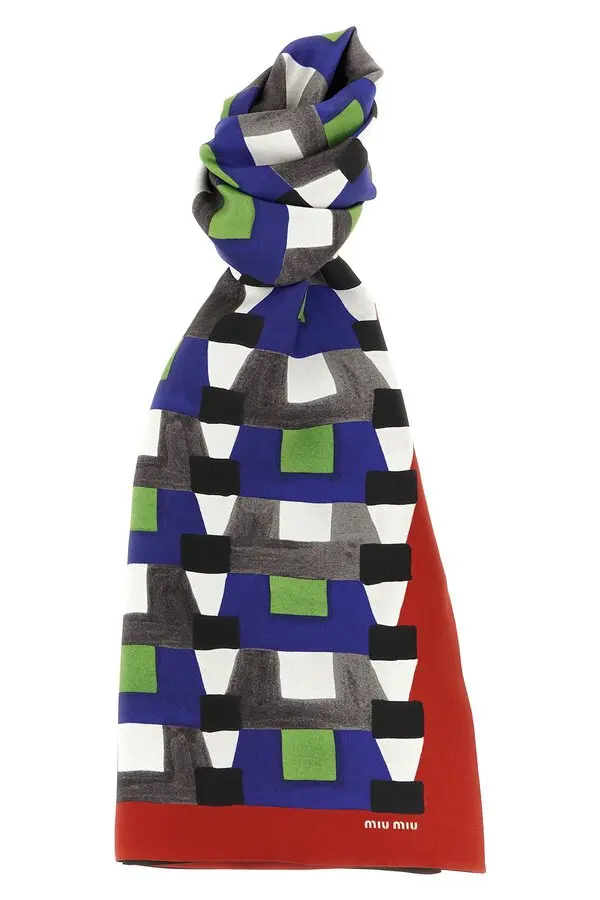 Miu Miu Medium Silk Scarf - Multi
