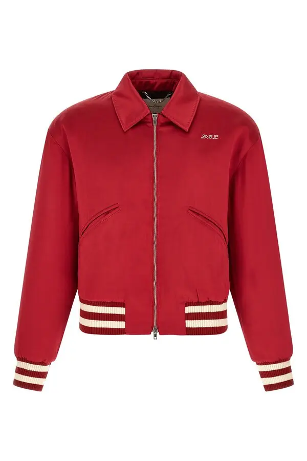 SECOND / LAYER Aces Satin Club Bomber Jacket