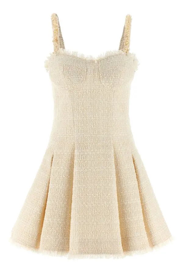 Balmain Conchiglie Tweed Mini Dress