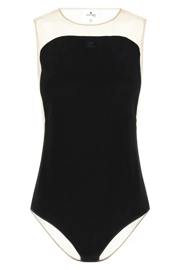 COURREGES Illusion Sunshield Bodysuit - Black