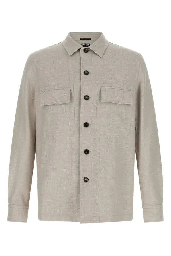 Zegna Crossover' Overshirt - Gray