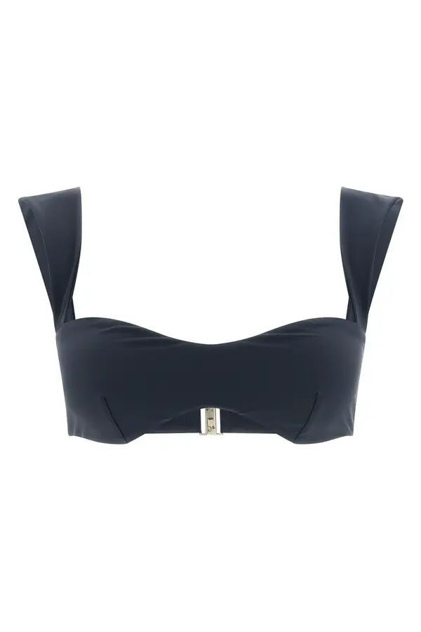 Magda Butrym Retro-style Bikini Top - Gray