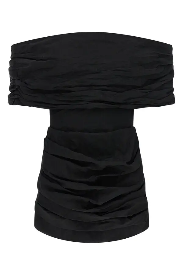 Magda Butrym Wrinkled-effect Cotton Mini Dress