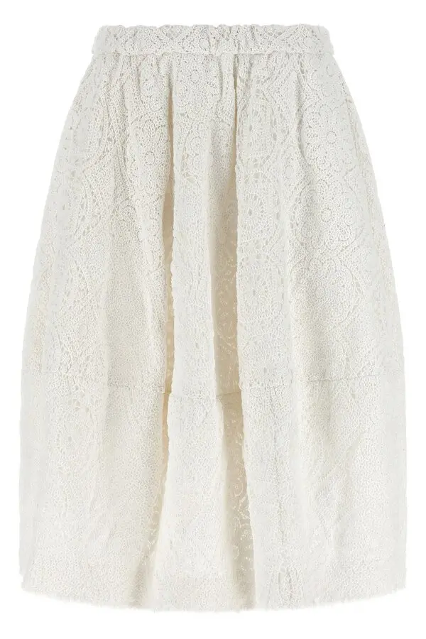 Comme Des Garçons Macramé Skirt - White