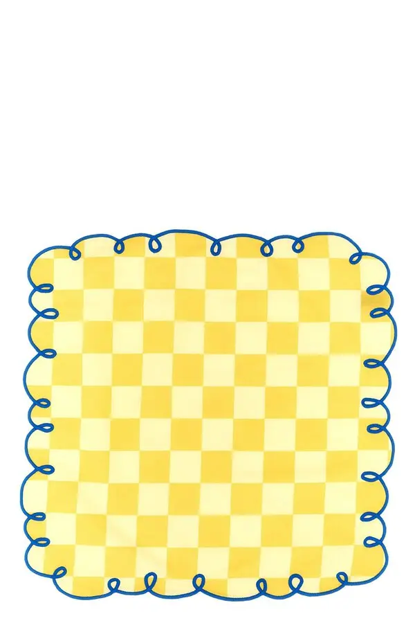 BITOSSI Set Of 2 Napkins With Scalloped Edge - Yellow