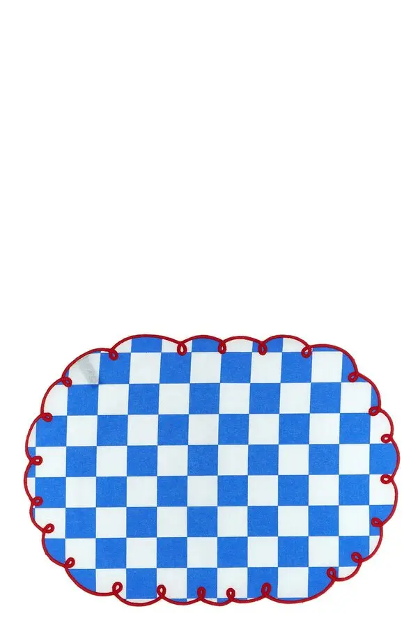 BITOSSI Set Of 2 Placemats With Scalloped Edge - Blue