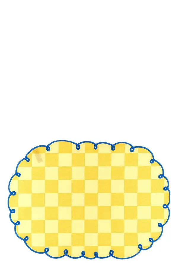 BITOSSI Set Of 2 Placemats With Scalloped Edge - Yellow