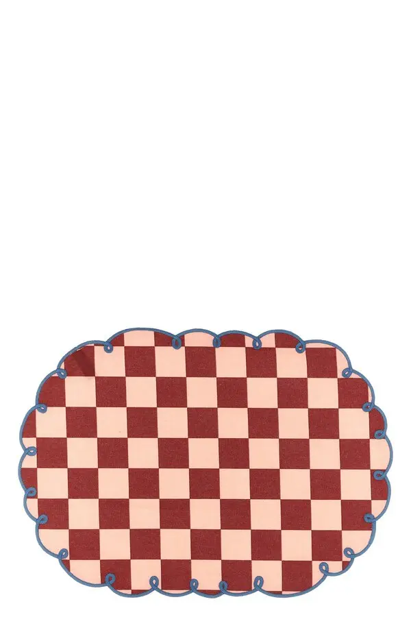 BITOSSI Set Of 2 Placemats With Scalloped Edge - Pink