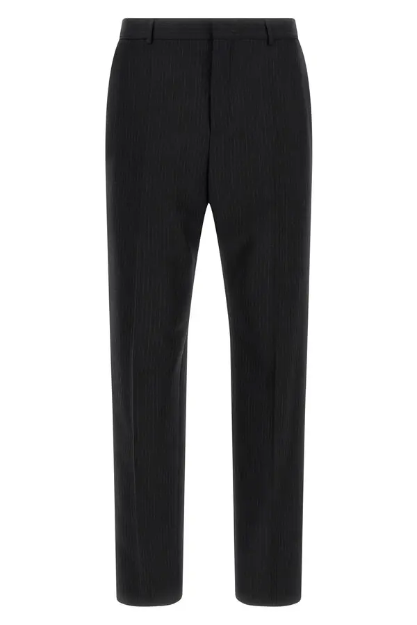 Saint Laurent Pinstriped Wool Tailored Trousers
