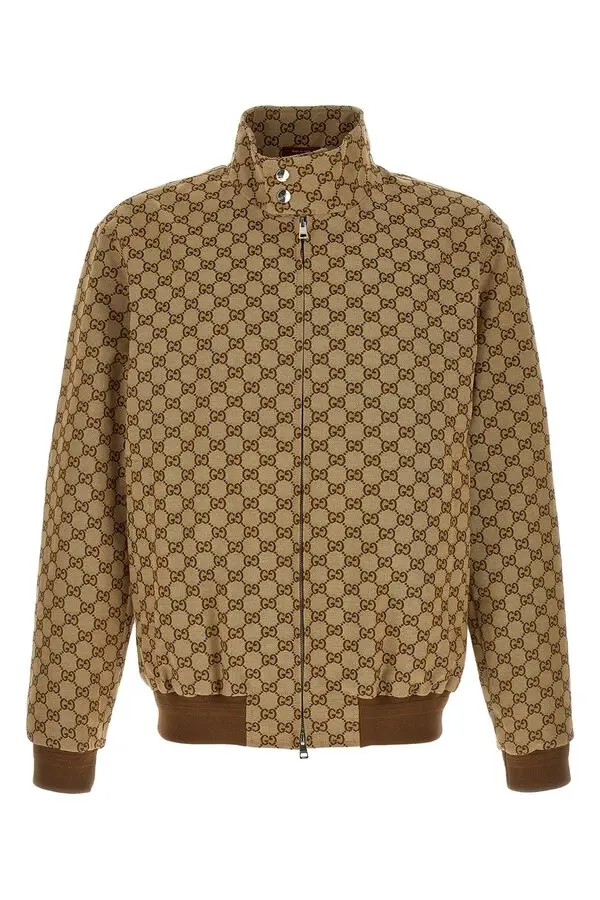 Gucci Gg Fabric Bomber Jacket - Beige