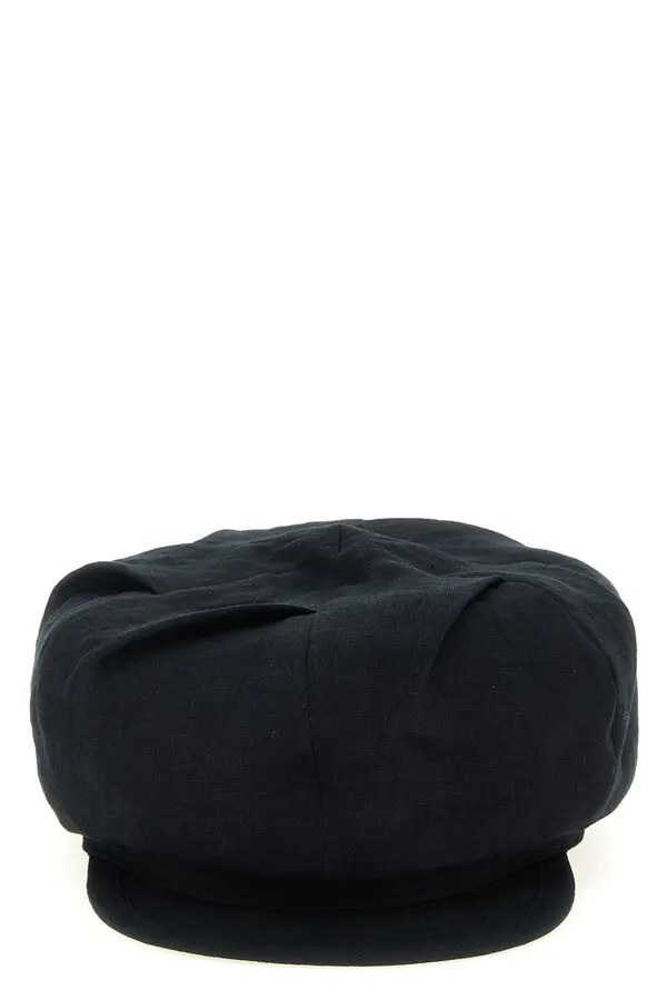Yohji Yamamoto Linen Tuck Casquette Cap - Black