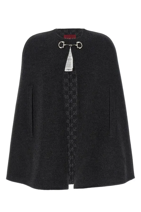 Gucci Morsetto Cape - Gray