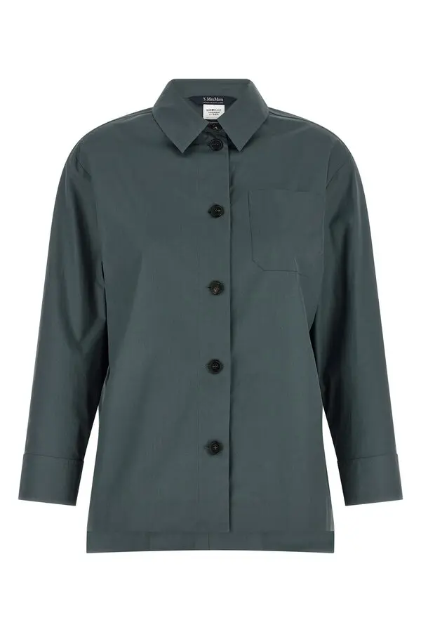 Max Mara Smmmarianne Cotton Poplin Shirt - Gray