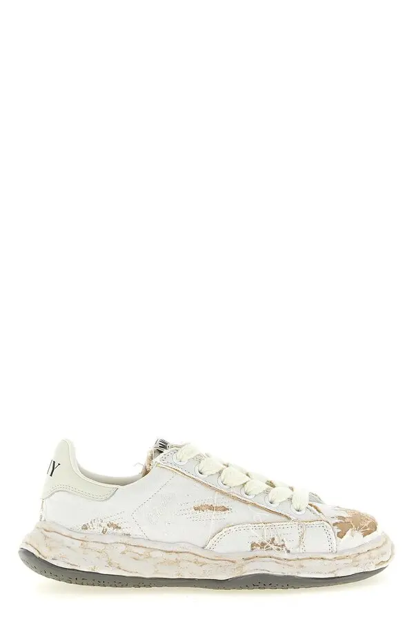Mihara Yasuhiro Charles Aged-effect Cotton Canvas Sneakers