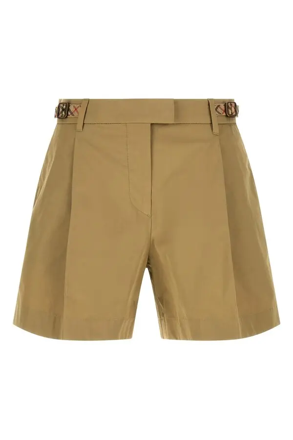 Burberry Raina Cotton Poplin Shorts - Beige