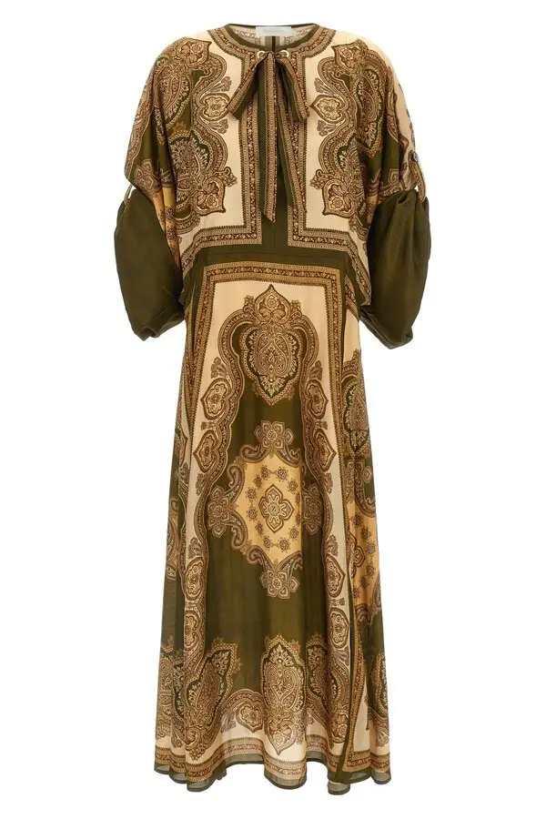 Zimmermann Mahon Paisley-print Silk Habotai Midi Dress