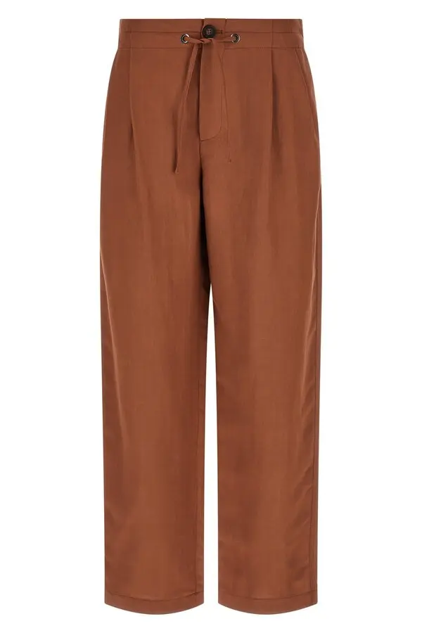 Brunello Cucinelli Tailored Track Fluid Twill Pants - Red